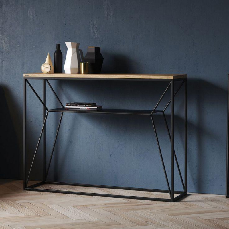 Steel console with wooden top - AX70 | كيميت - kemitt