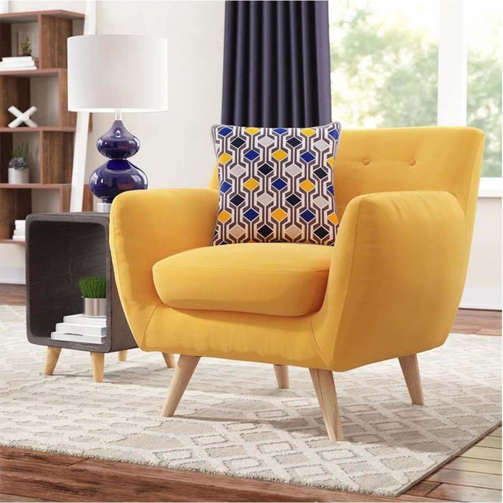 Light yellow armchair store
