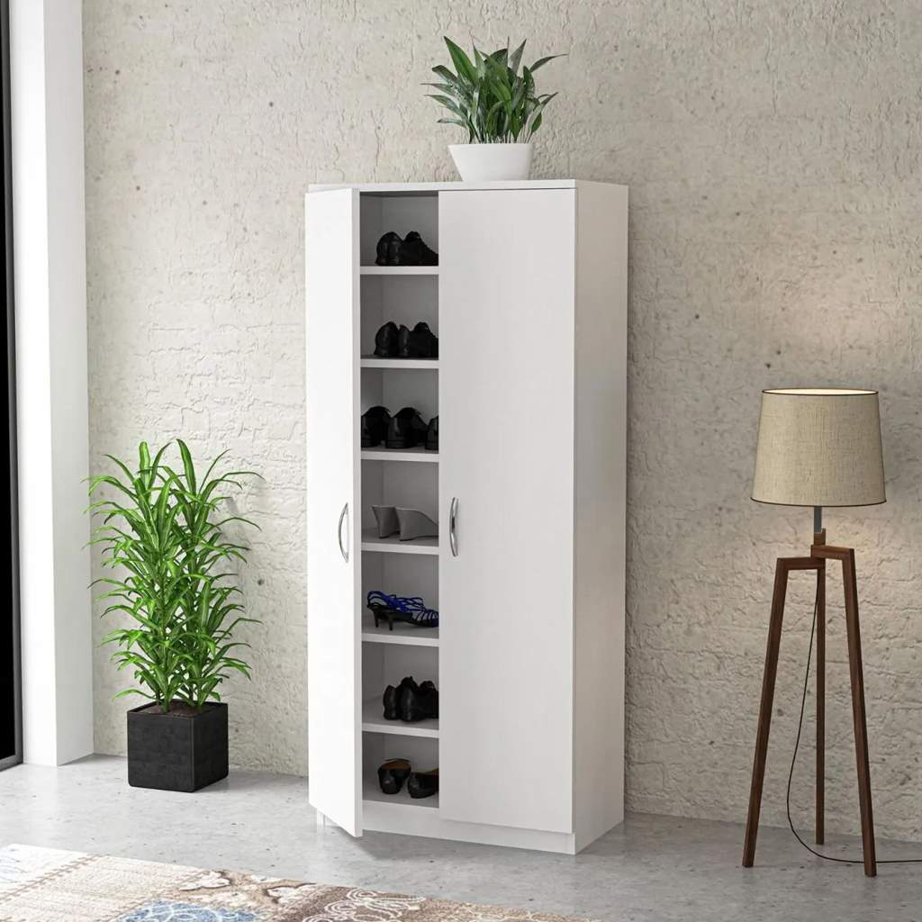 Shoe Cabinet, 70 cm, White - D101 | كيميت - kemitt