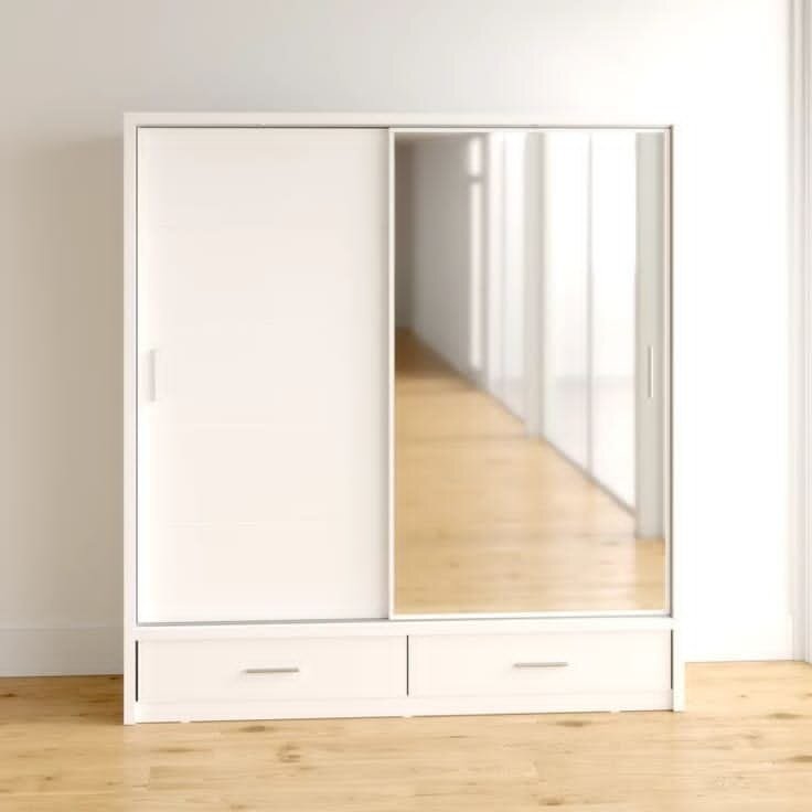 Wardrobe, 160 cm, White - 105 | كيميت - kemitt