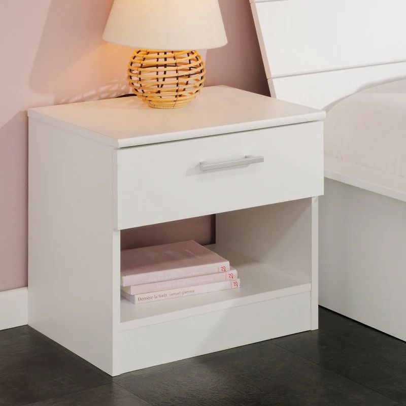 Nightstand, 45 cm, White - DST12 | كيميت - kemitt