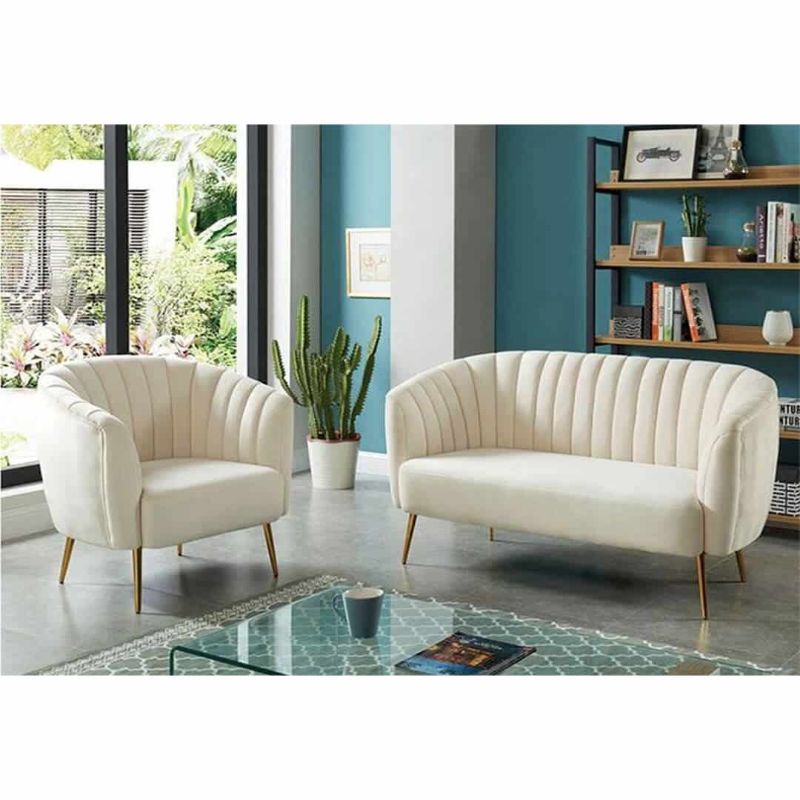 Living Room Set, 2 Pieces, Off White - FFF400 | كيميت - kemitt
