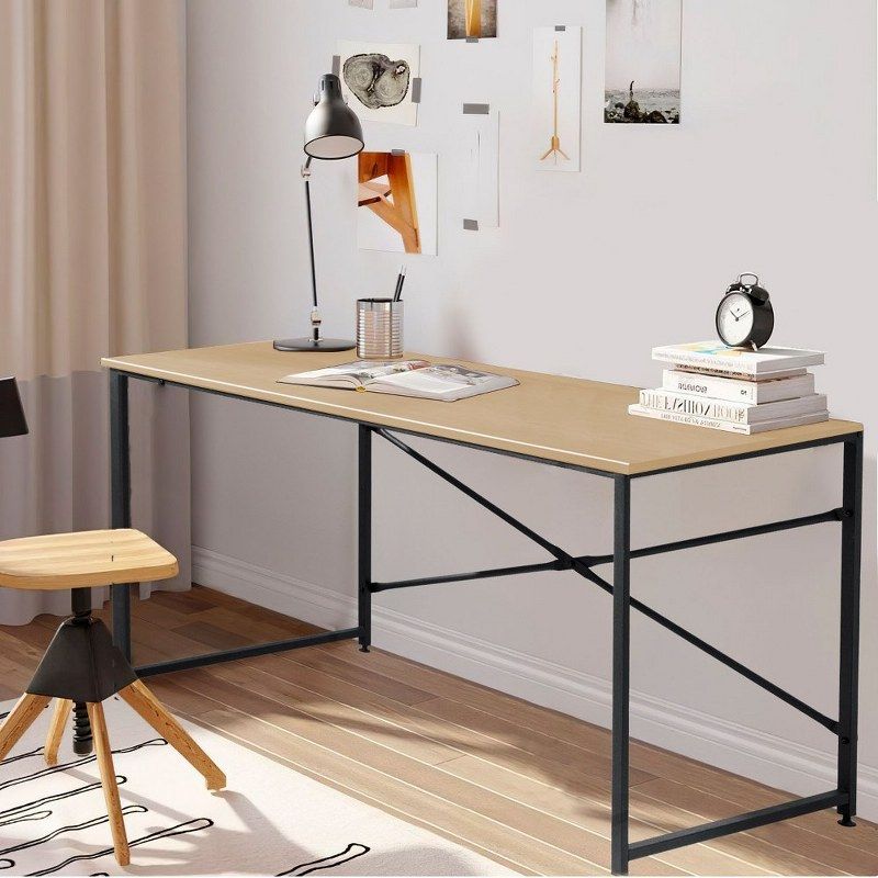 Desk, 140 cm, Beige / Black - H01152 | كيميت - kemitt