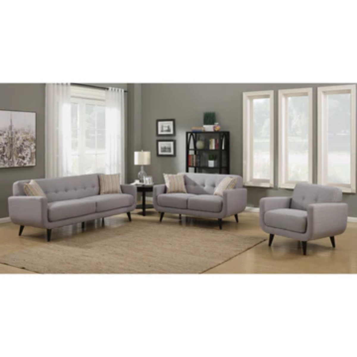 طقم أنتريه, 3 قطع, رمادي - KM-EG91-31 | كيميت - kemitt