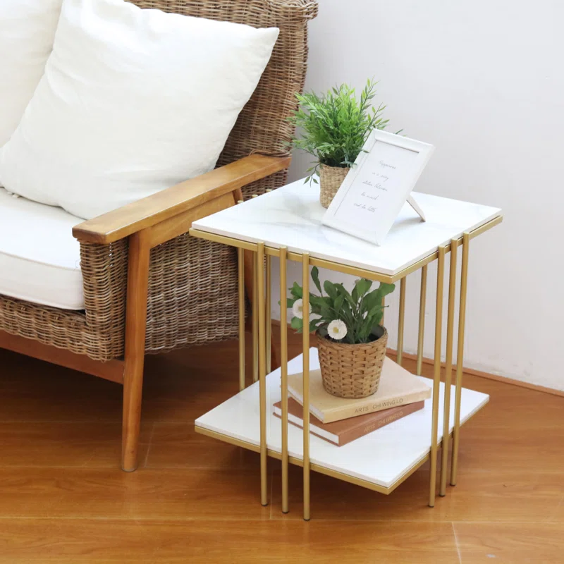 Side Table, 45 cm, Matte Gold - KM-EG93-54 | كيميت - kemitt