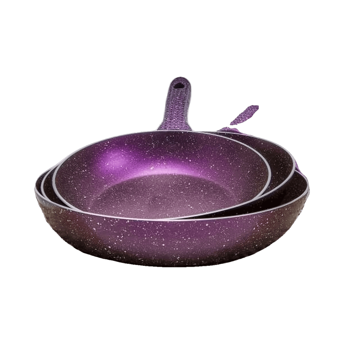 Frying Pans Set, 3 Pcs, Purple - KM-EG64-24 | كيميت - kemitt